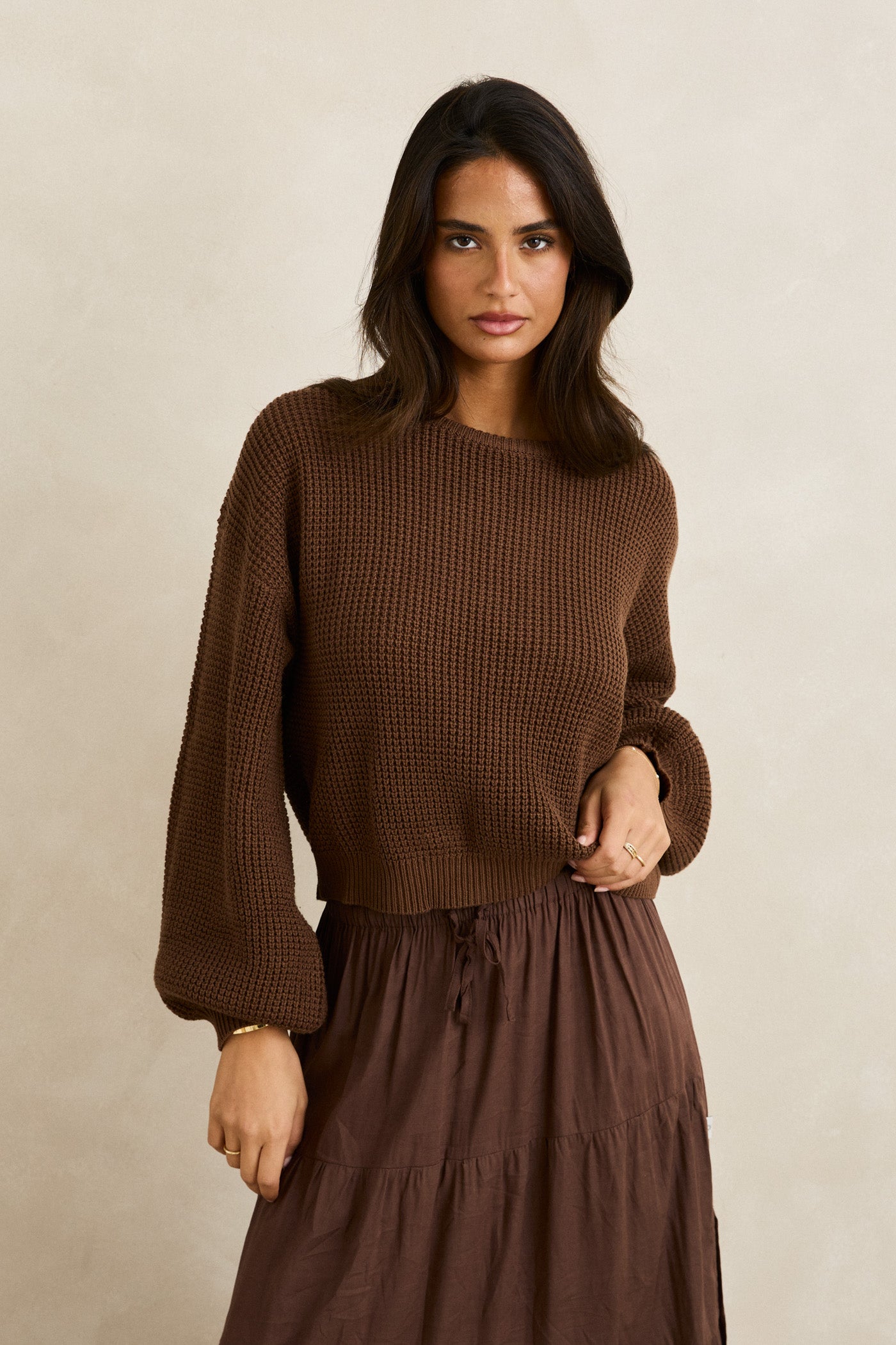 Classic Knit Jumper Chocolate – Rhythm