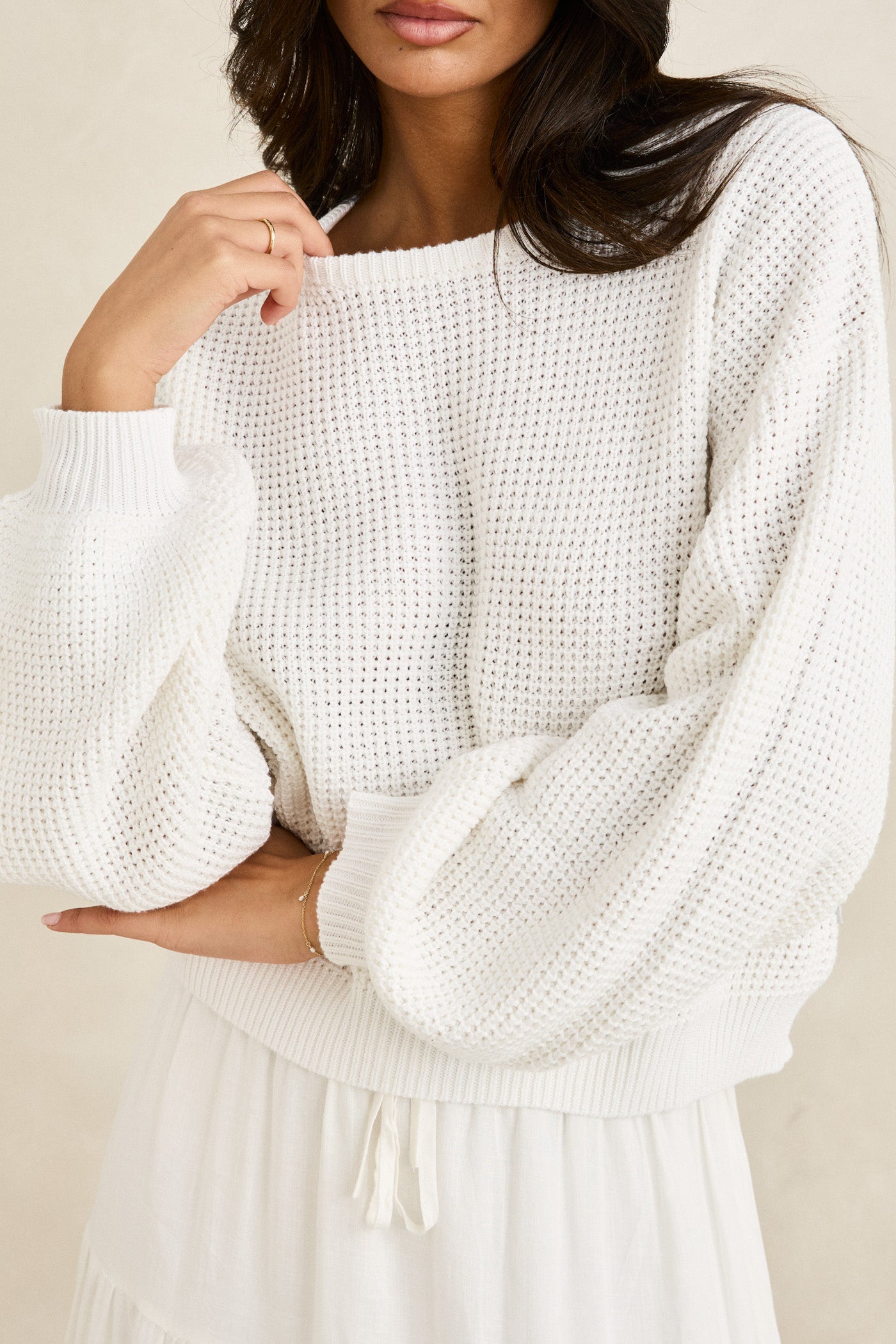 Classic Knit Jumper White – Rhythm